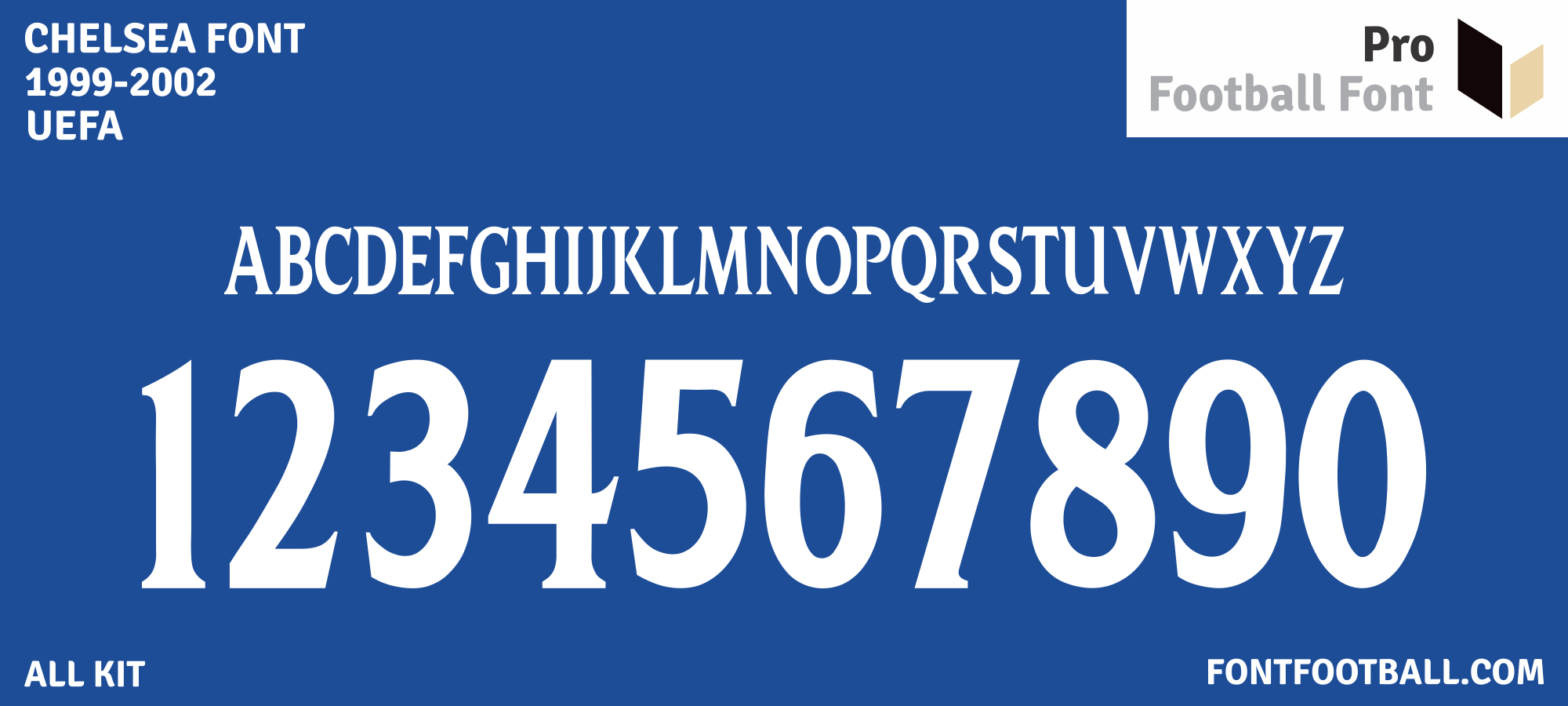 Chelsea 1999-2002 Font – Pro Football Font