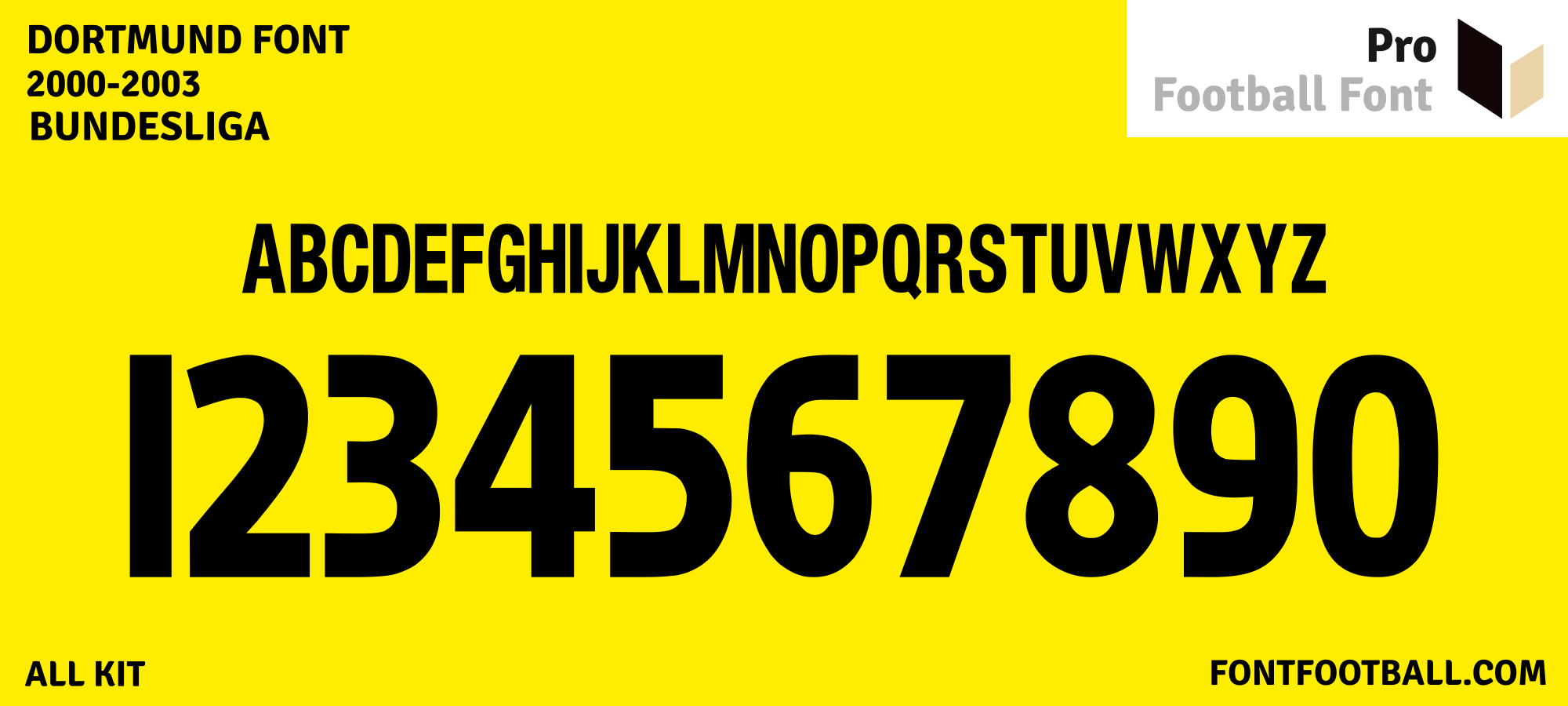 Dortmund 2000-2003 Font – Pro Football Font