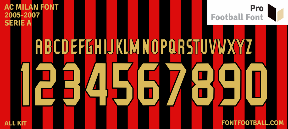 AC Milan 2005-2007 Font – Pro Football Font