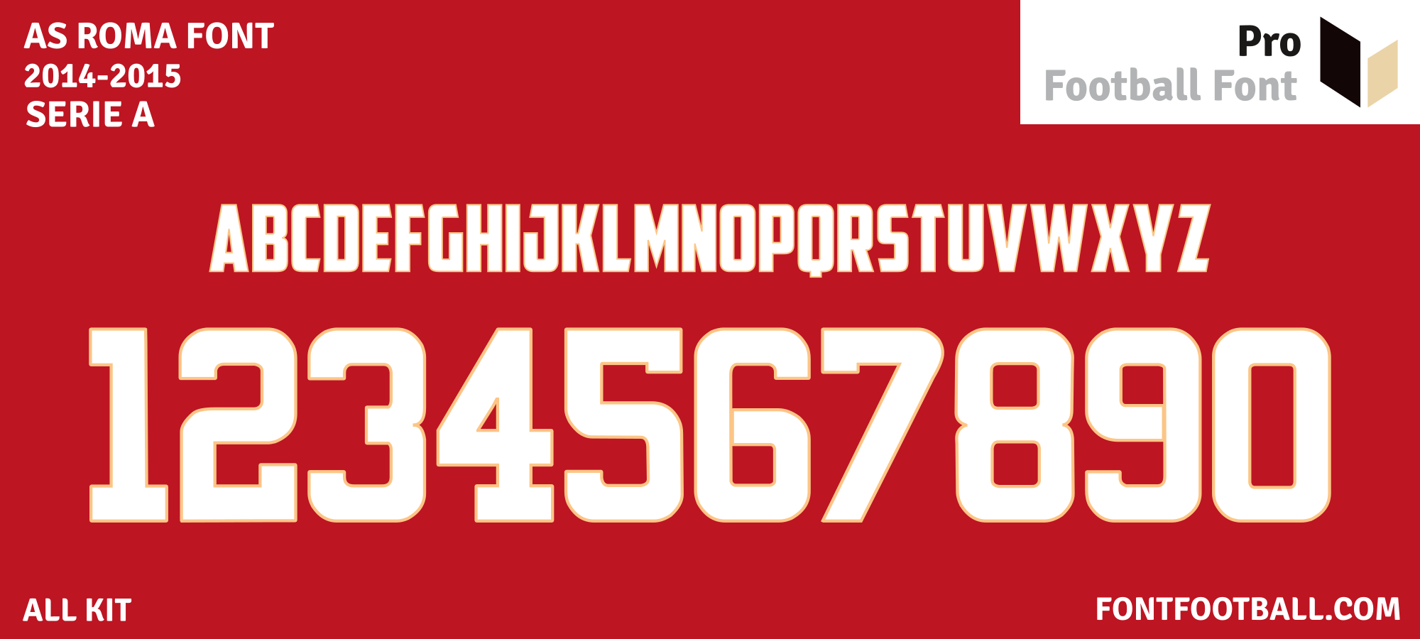 AS Roma 2014-2015 Font – Pro Football Font
