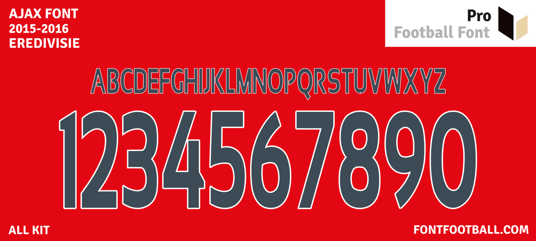 Ajax 2015-2016 Font – Pro Football Font