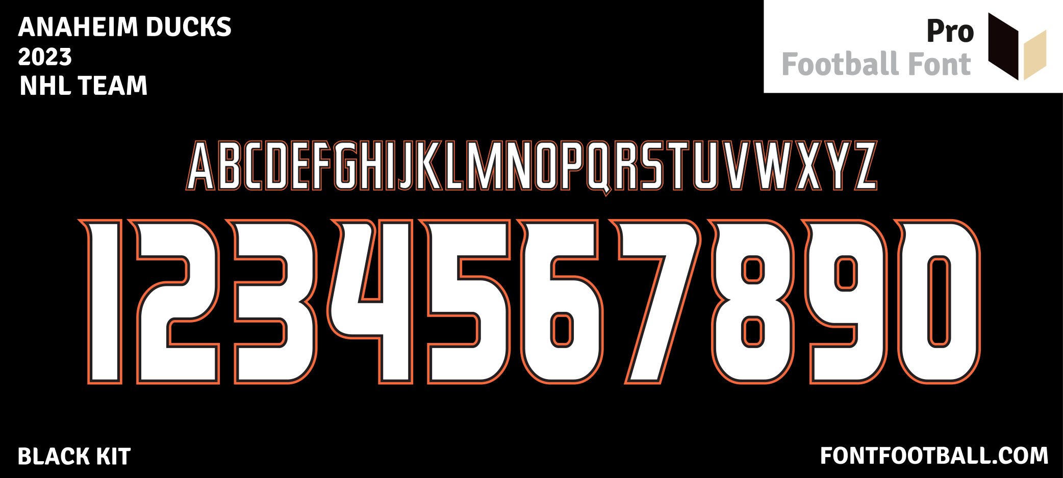NHL Anaheim Ducks 2023 Font – Pro Football Font
