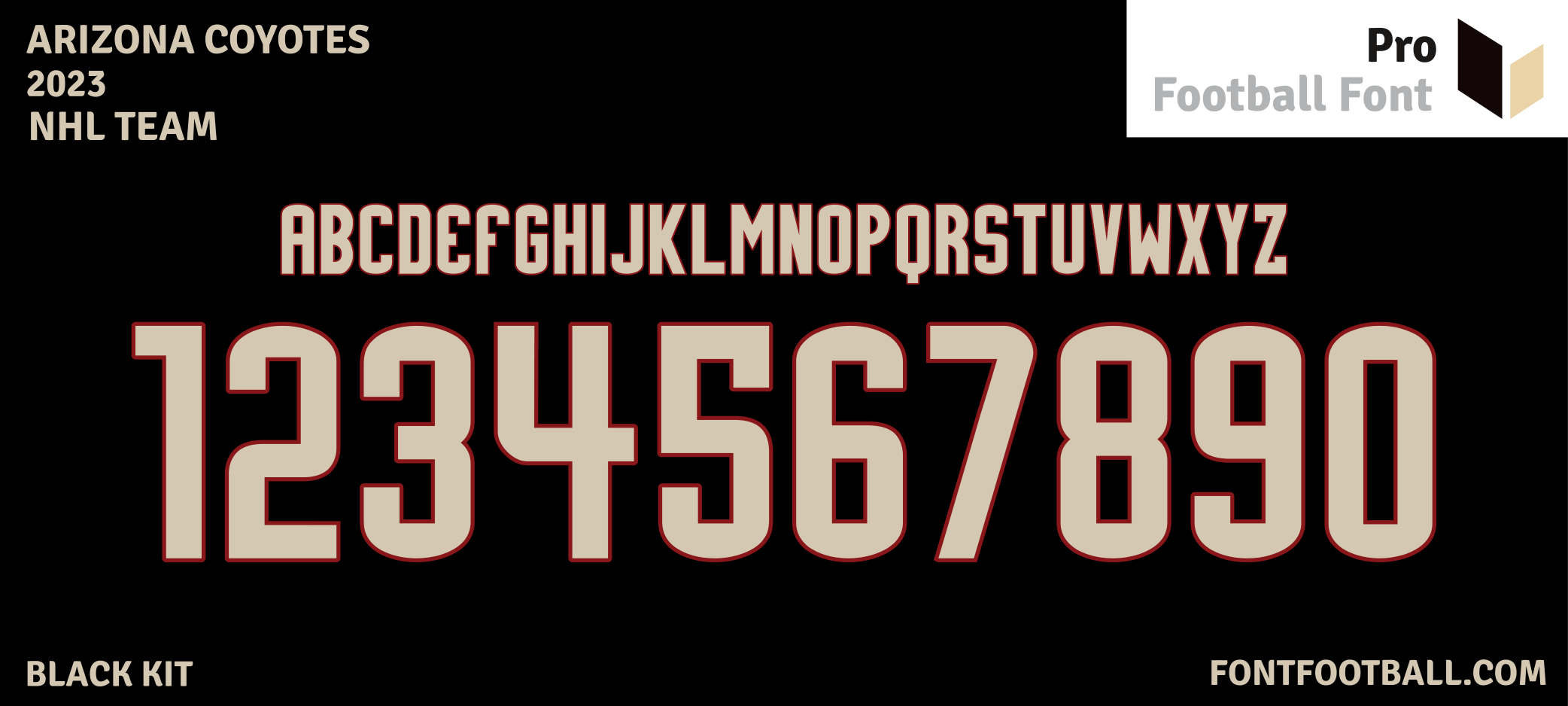 NHL Arizona Coyotes 2023 Font – Pro Football Font
