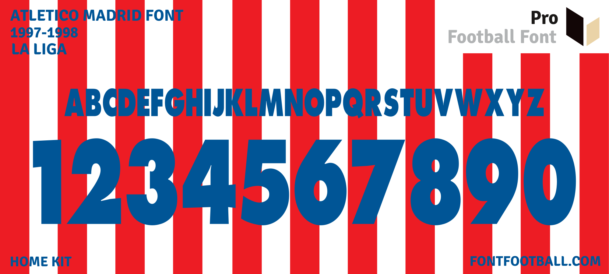 Atletico Madrid 1997-1998 Font – Pro Football Font