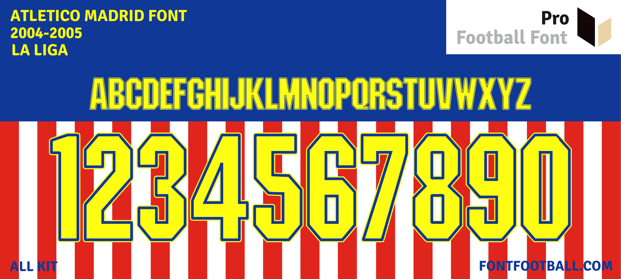 Atletico Madrid 2004-2005 Font – Pro Football Font