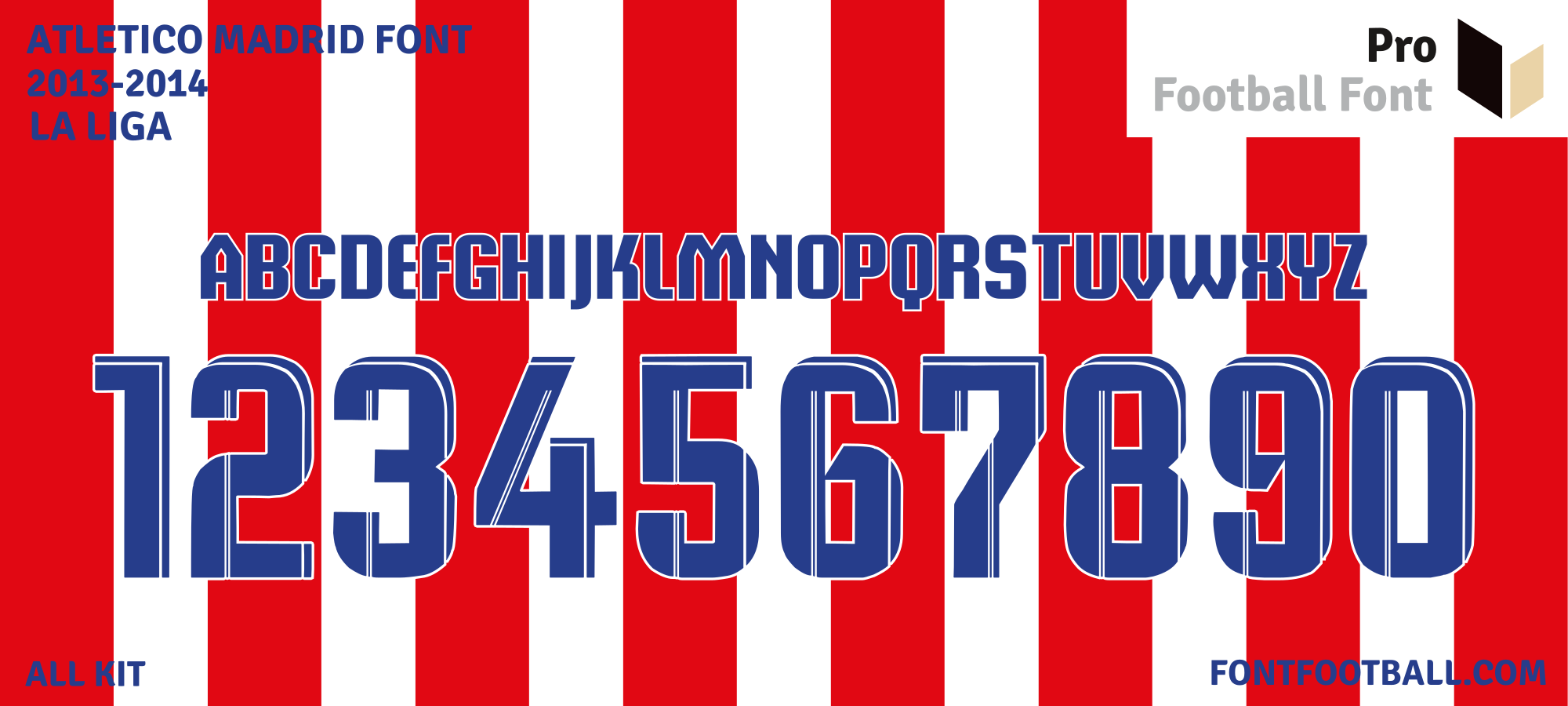 Atletico Madrid 2013-2014 Font – Pro Football Font