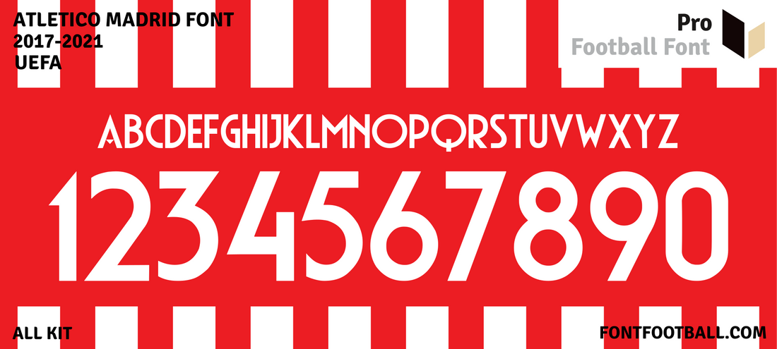 Atletico Madrid 2017-2021 Font – Pro Football Font