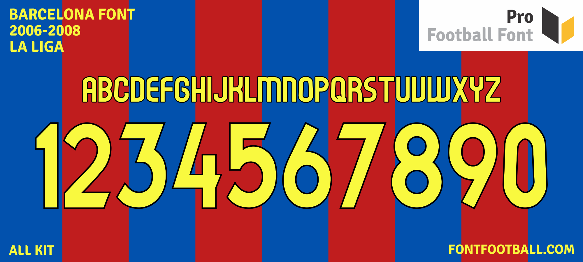 Barcelona 2006-2008 Font – Pro Football Font