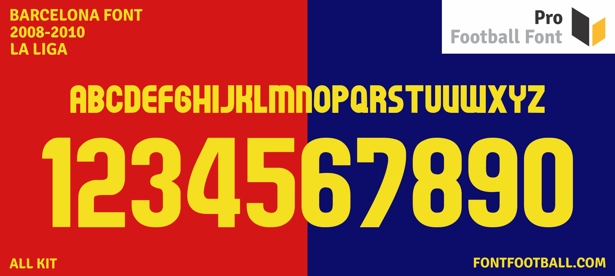 Barcelona 2008-2010 Font – Pro Football Font