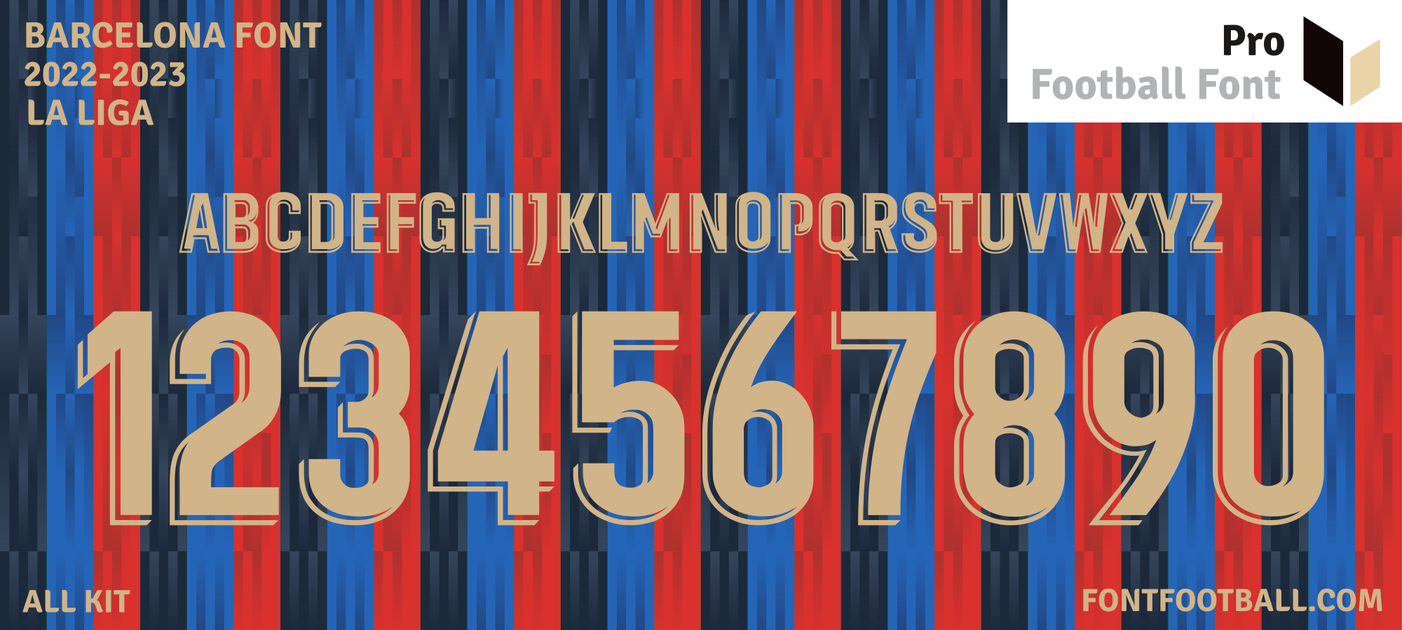 Barcelona La Liga 2022-2023 Font – Pro Football Font