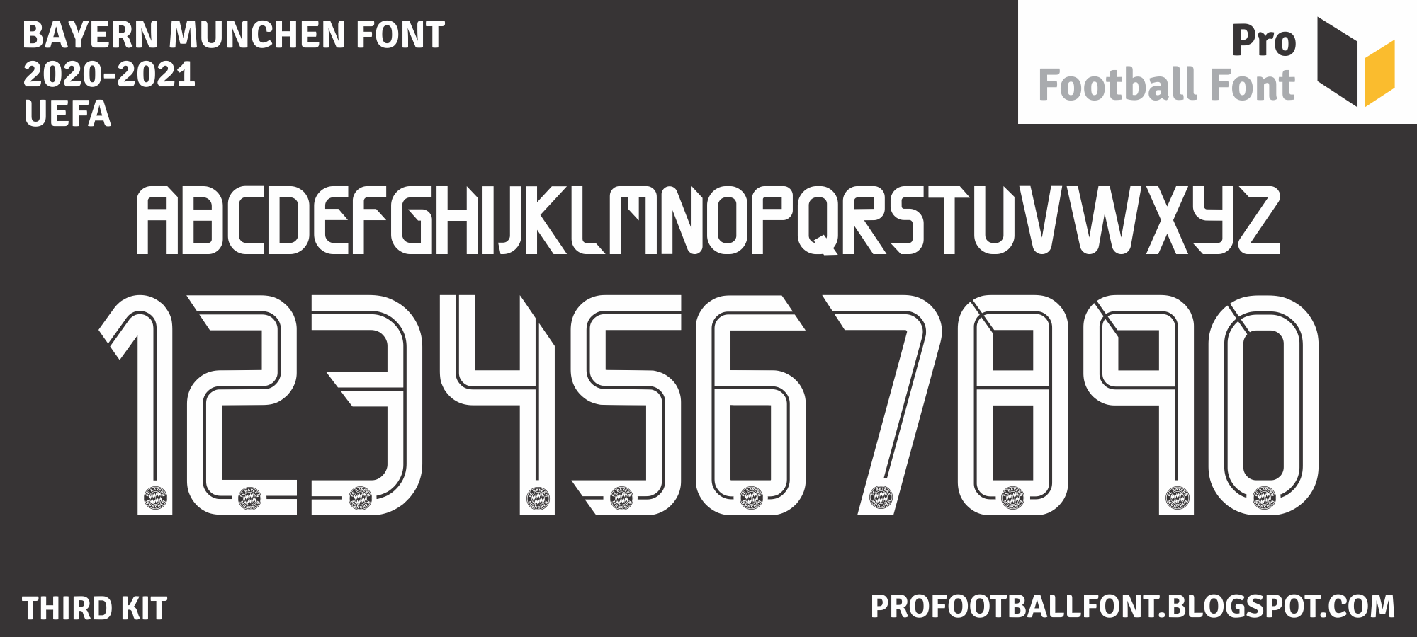 Bayern Munchen 2020-2021 Third Font – Pro Football Font