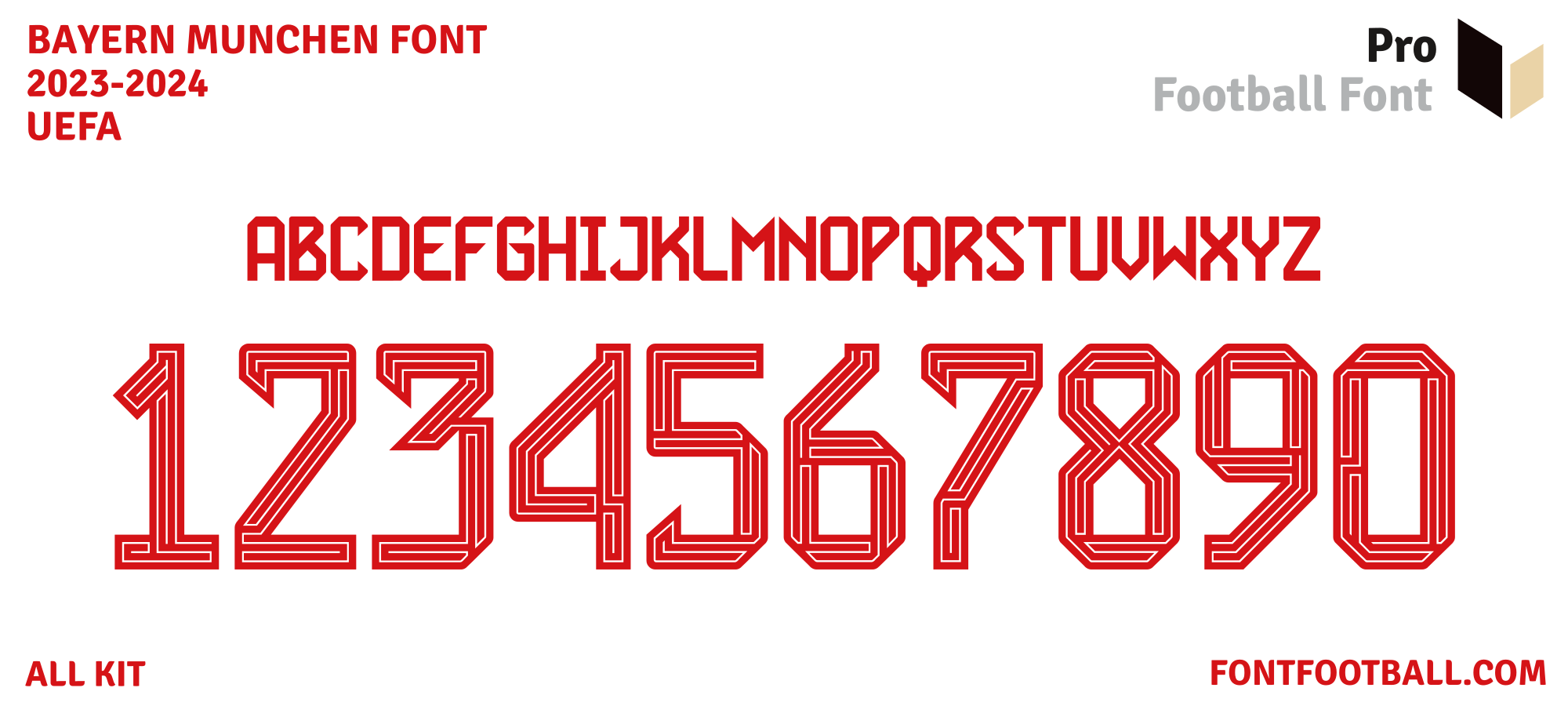 Bayern Munchen 2023-2024 Font – Pro Football Font