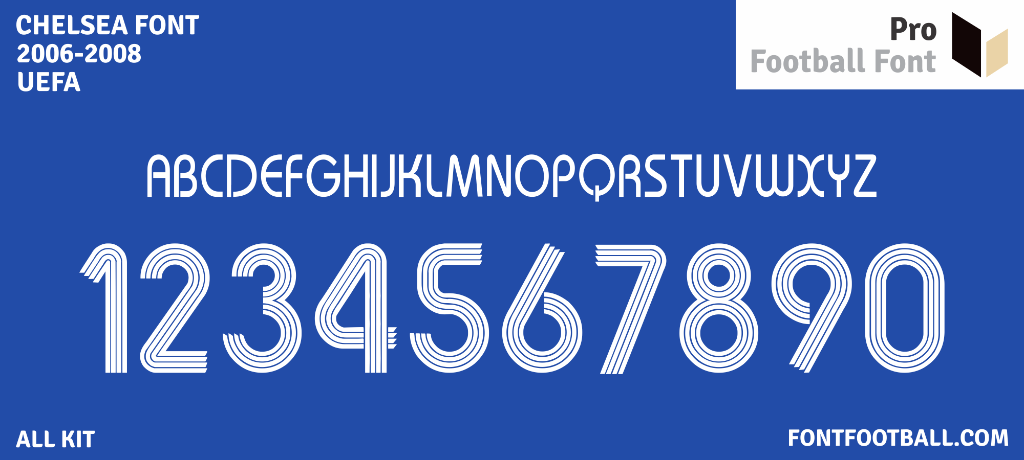 Chelsea 2006-2008 Font – Pro Football Font