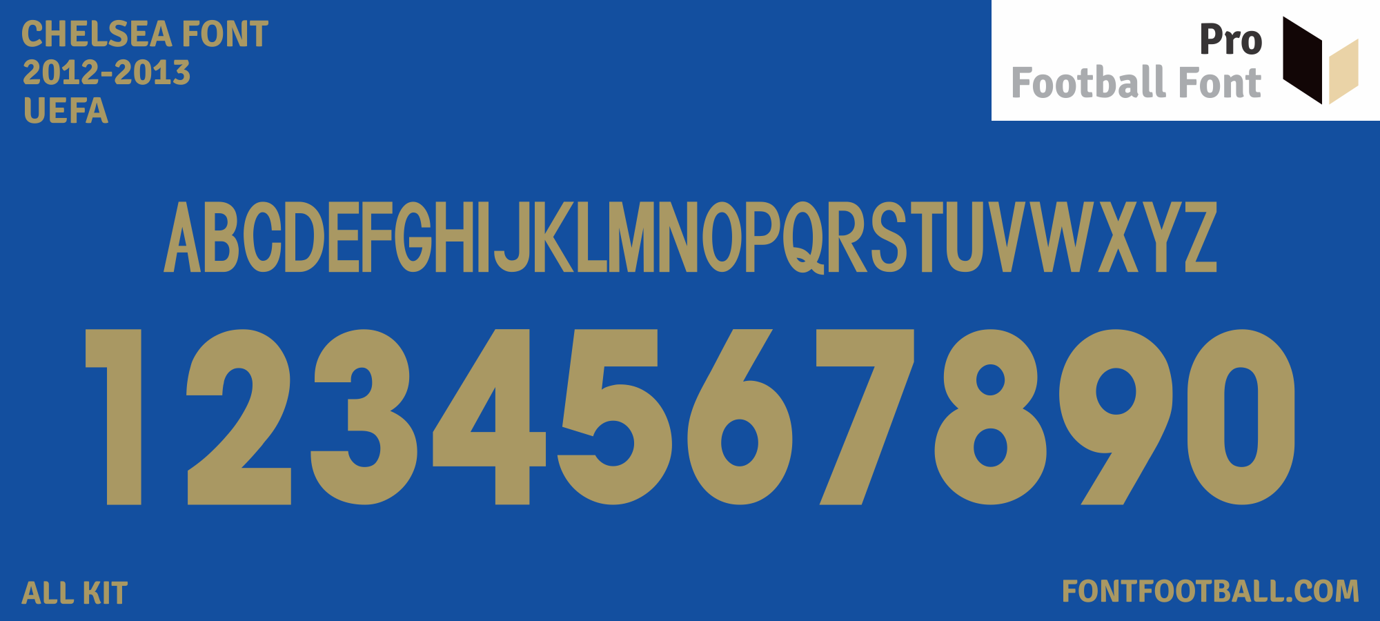 Chelsea 2012-2013 Font – Pro Football Font
