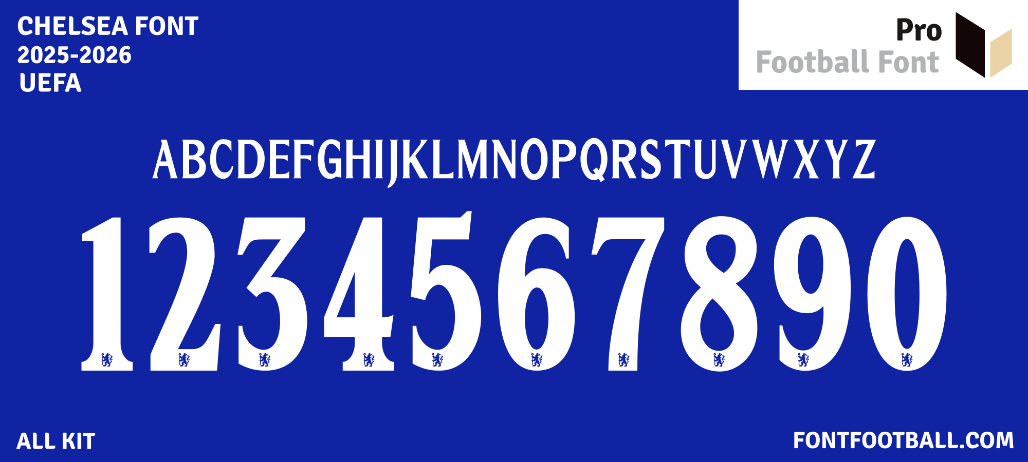 Chelsea 2025-2026 Font – Pro Football Font