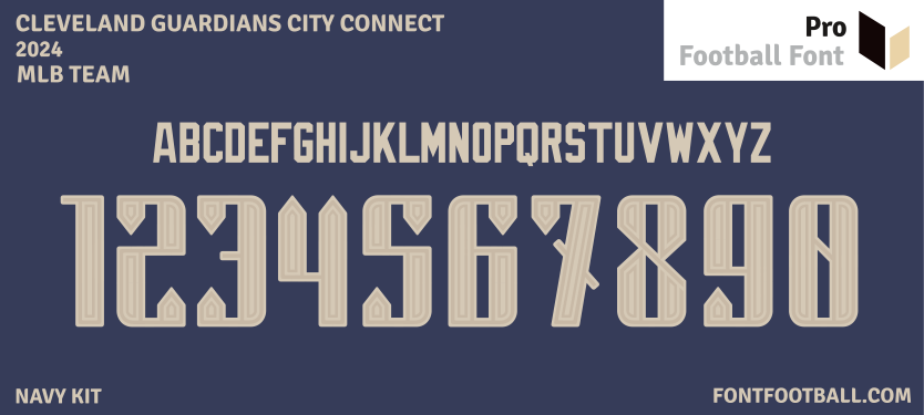 MLB Cleveland Guardians City Connect 2024 Font – Pro Football Font