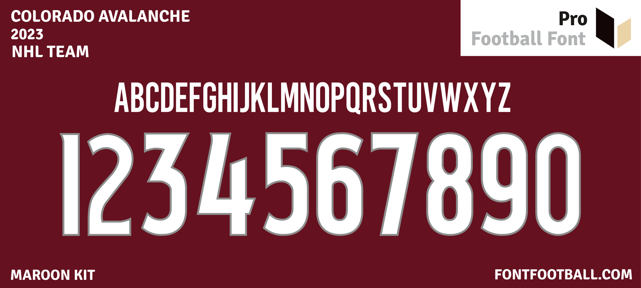 NHL Colorado Avalanche 2023 Font – Pro Football Font