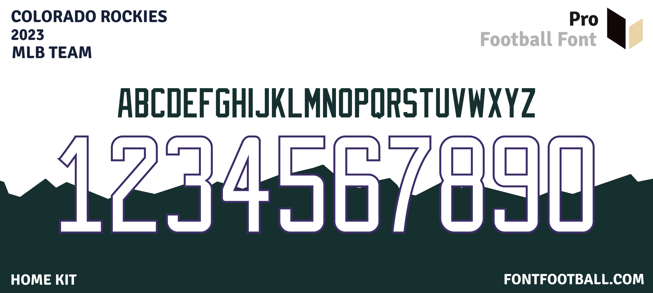MLB Colorado Rockies 2023 Font – Pro Football Font