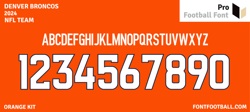 NFL Denver Broncos 2024 Font – Pro Football Font