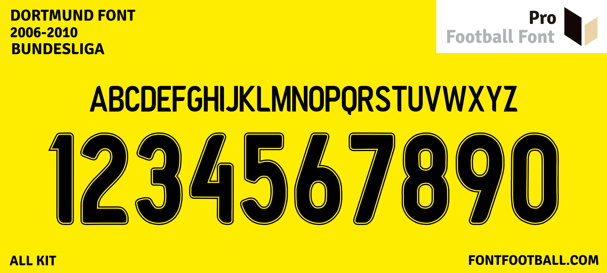 Dortmund 2006-2010 Font – Pro Football Font