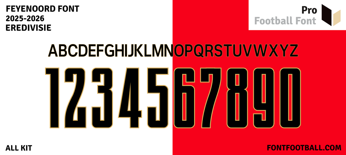 Feyenoord 2025-2026 Font – Pro Football Font