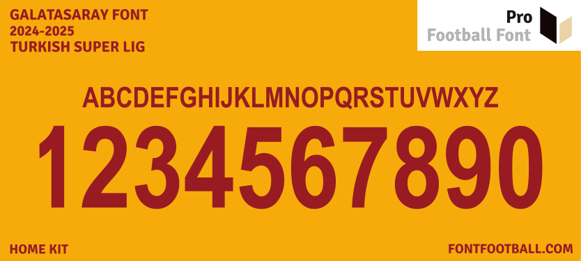 Galatasaray 2024-2025 Font – Pro Football Font