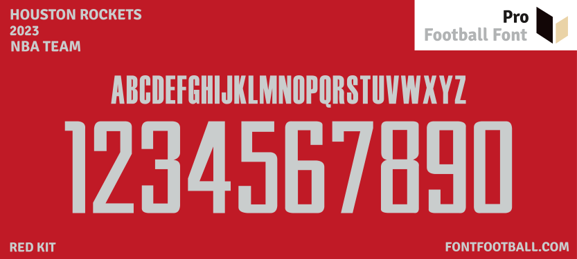 NBA Houston Rockets 2023 Font – Pro Football Font