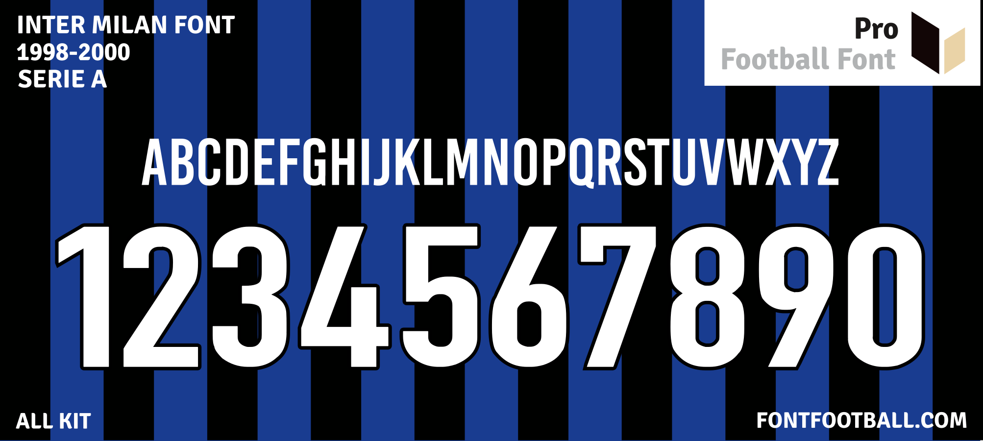 Inter Milan 1998-2000 Font – Pro Football Font