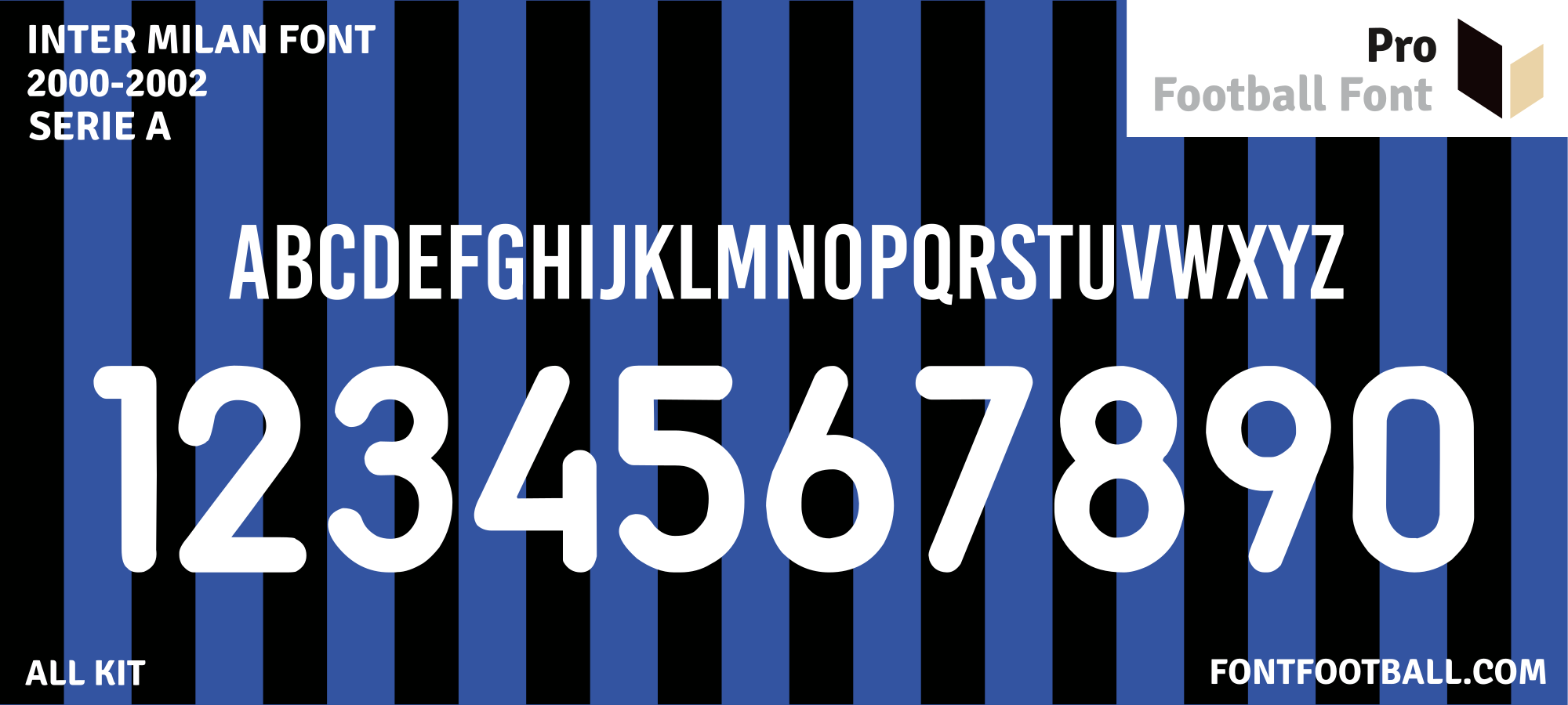 Inter Milan 2000-2002 Font – Pro Football Font