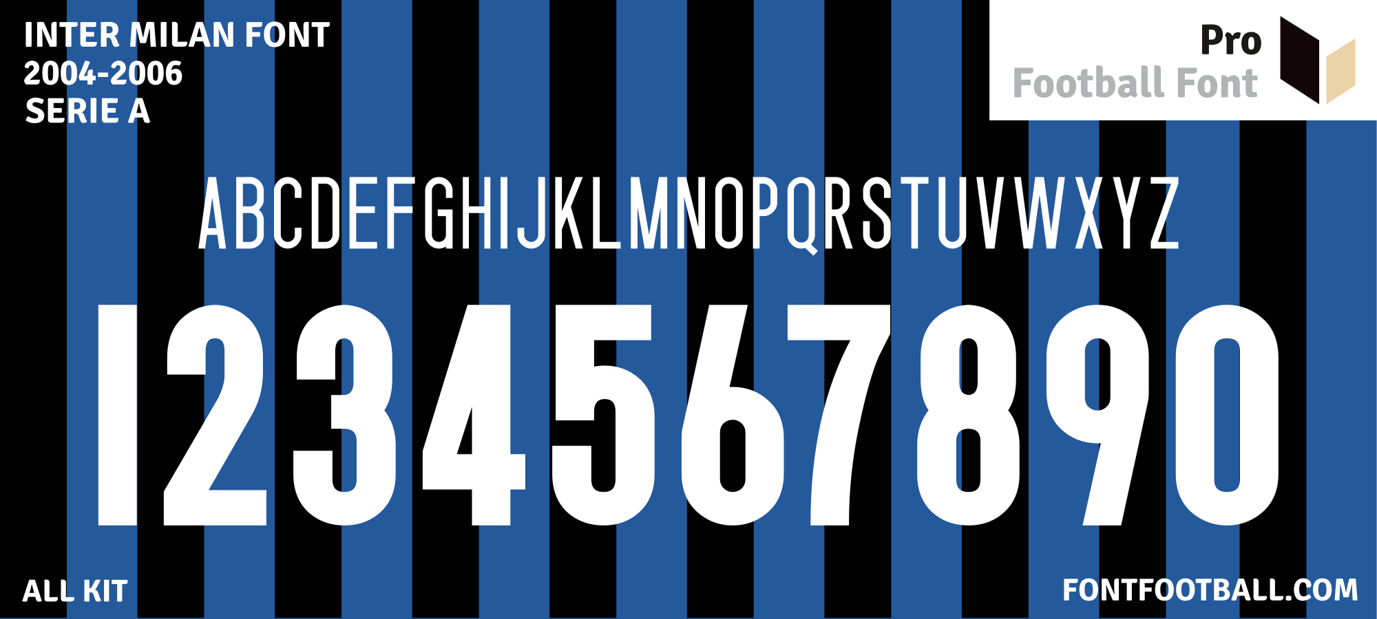 Inter Milan 2004-2006 Font – Pro Football Font
