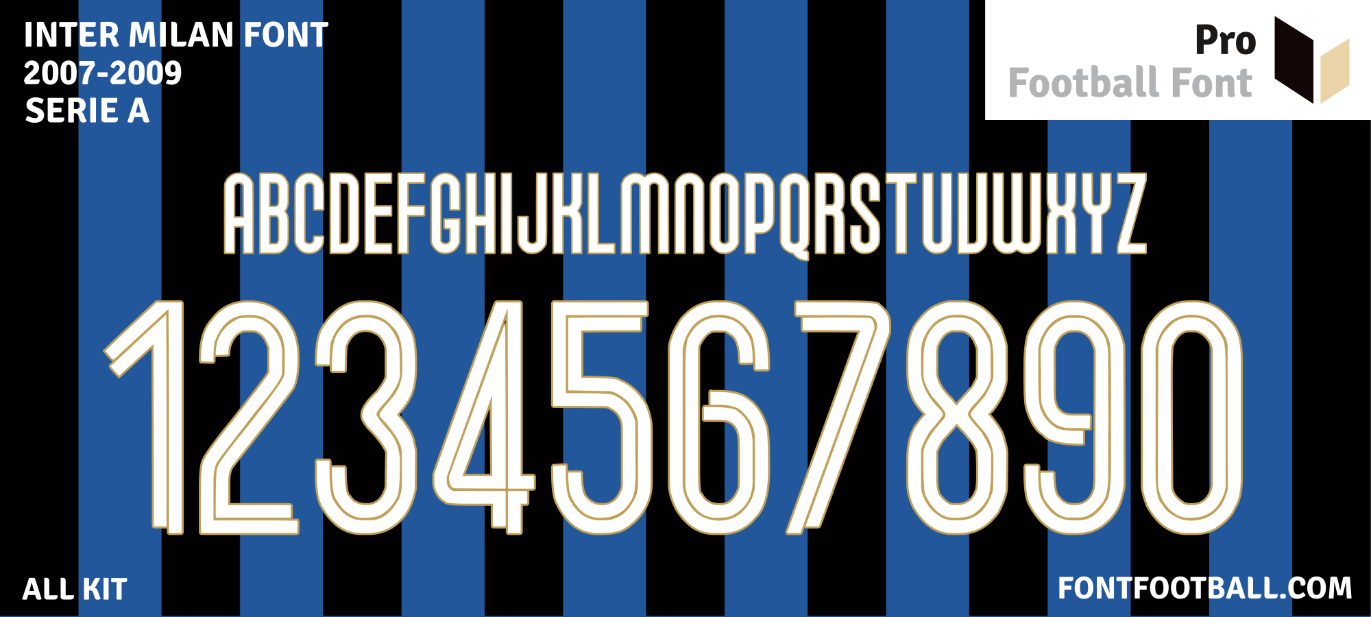 Inter Milan 2007-2009 Font – Pro Football Font