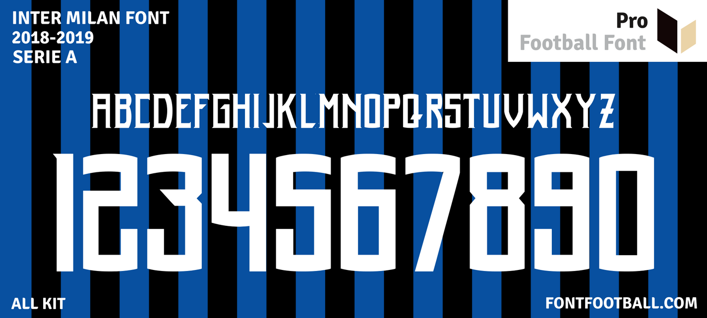 Inter Milan 2018-2019 Font – Pro Football Font