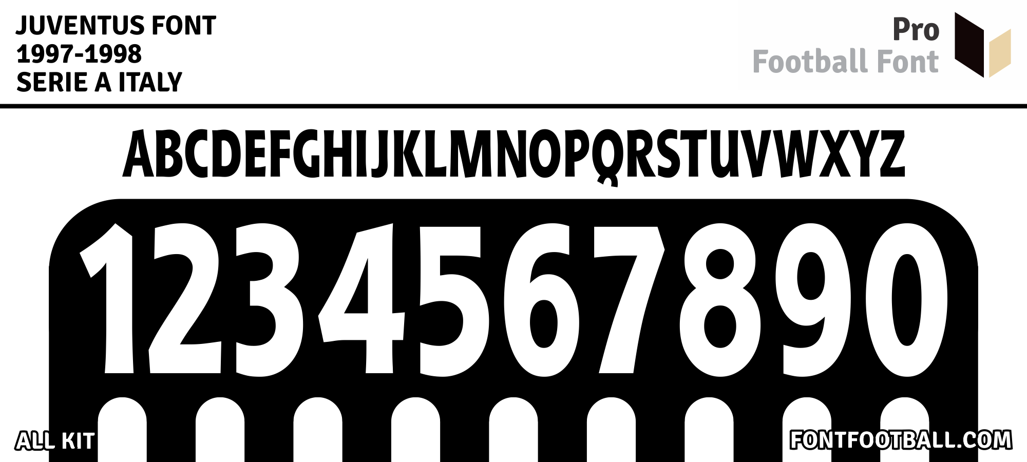 Juventus 1997-1998 Font – Pro Football Font