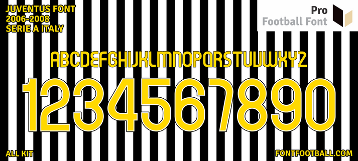 Juventus 2006-2008 Font – Pro Football Font