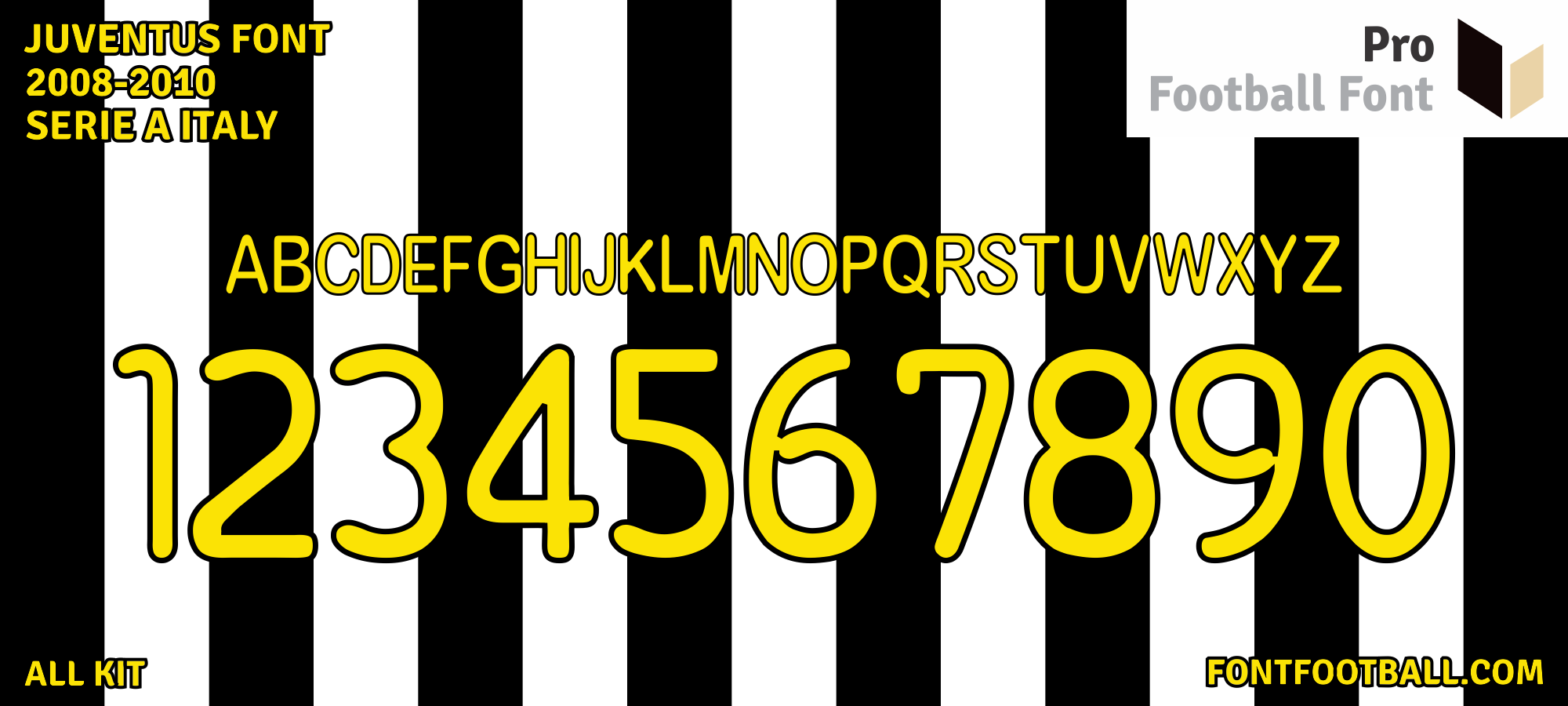 Juventus 2008-2010 Font – Pro Football Font