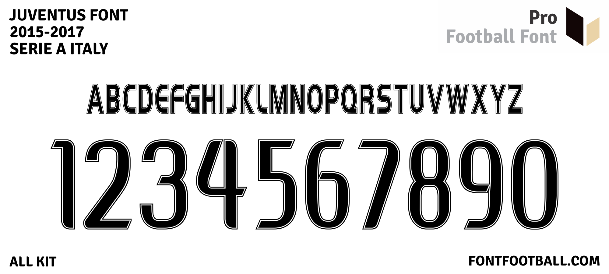 Juventus 2015-2017 Font – Pro Football Font
