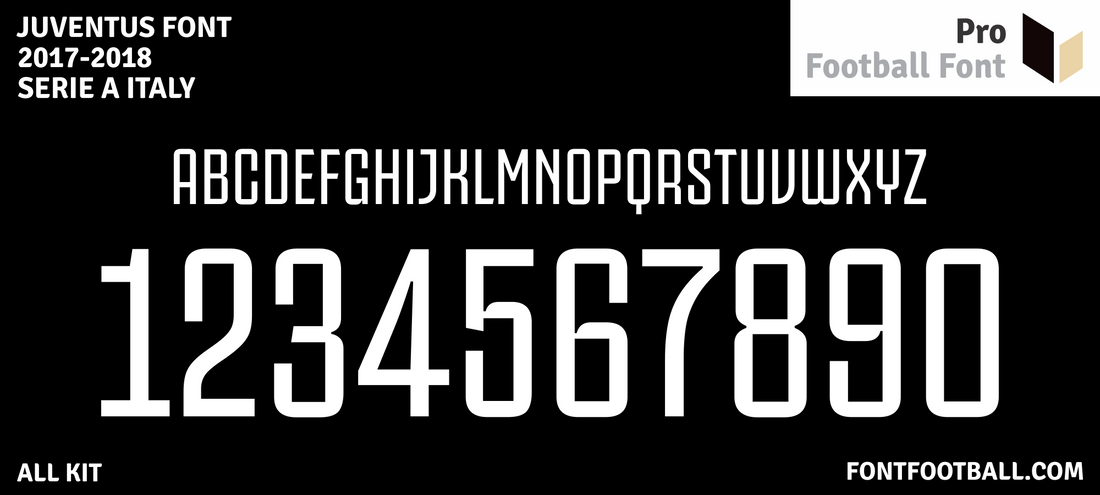 Juventus 2017-2018 Font – Pro Football Font