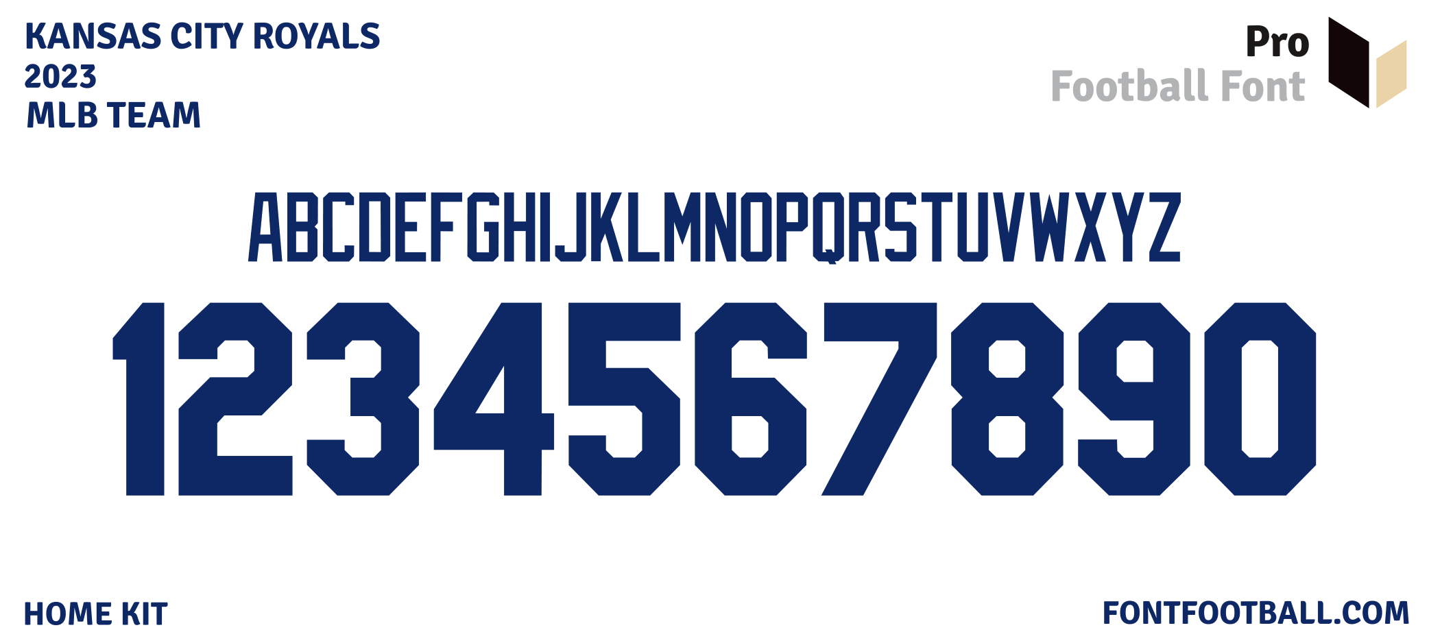 MLB Kansas City Royals 2023 Font – Pro Football Font