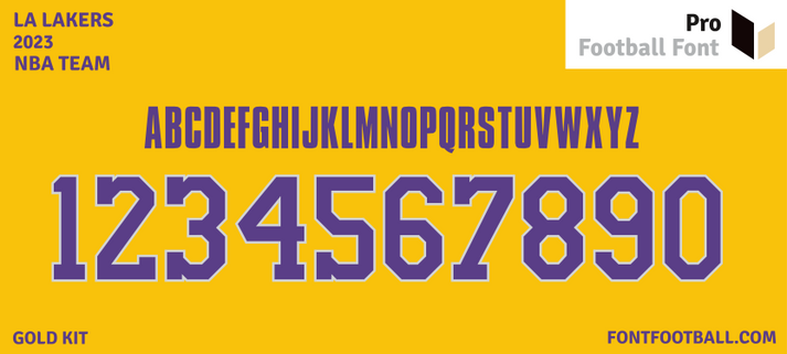 NBA Los Angeles Lakers 2023 Font – Pro Football Font