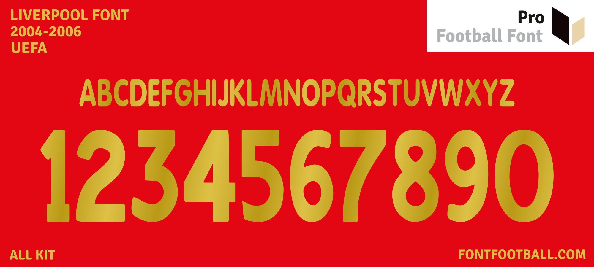 Liverpool 2004-2006 Font – Pro Football Font