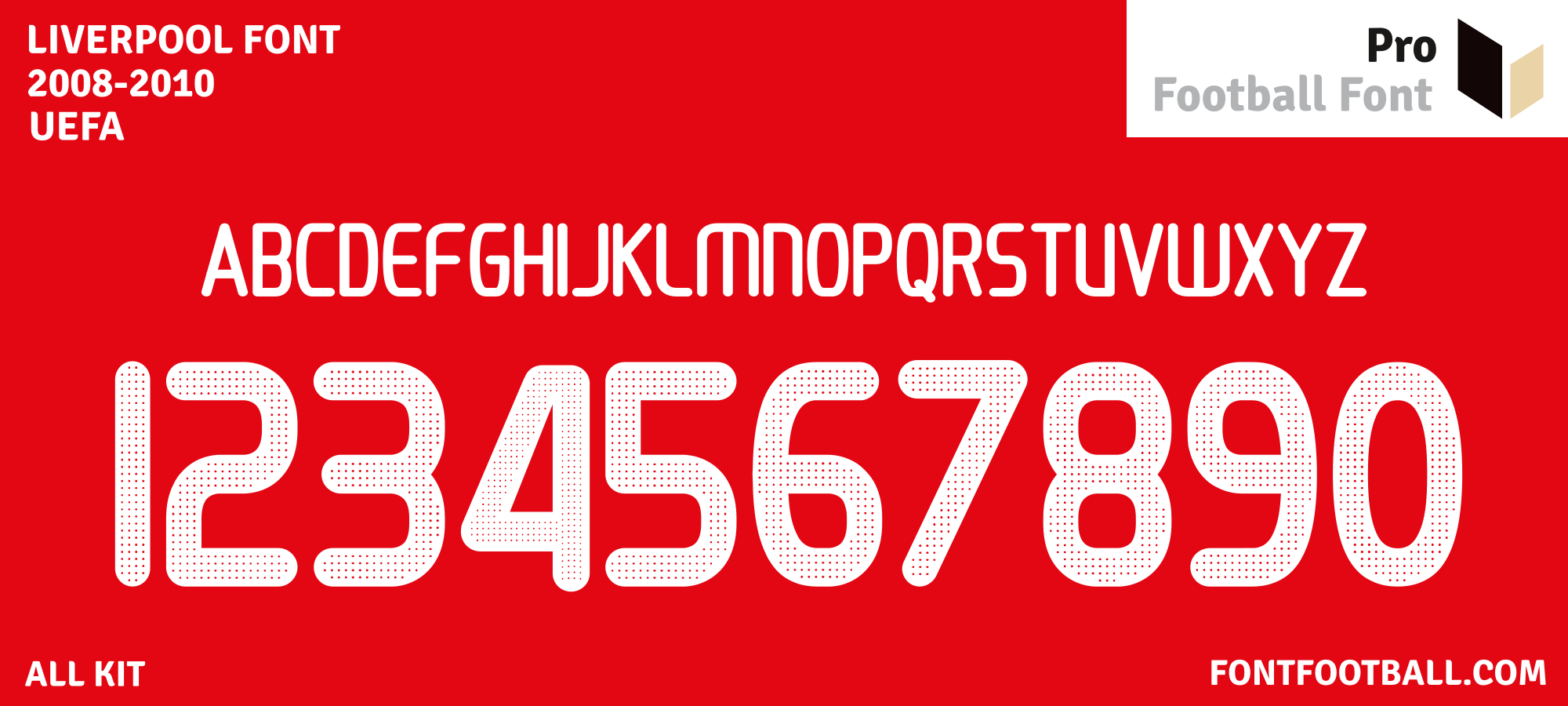 Liverpool 2008-2010 Font – Pro Football Font