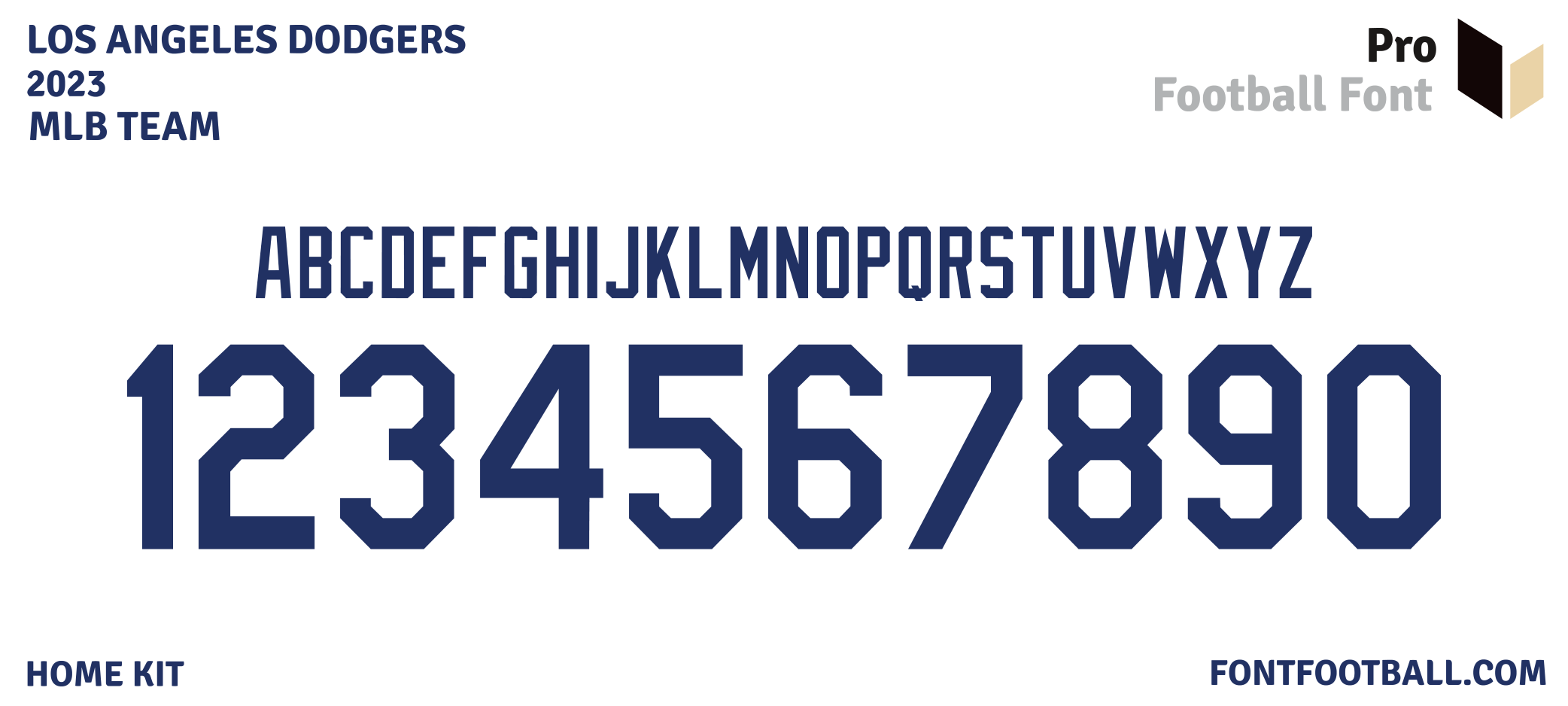 MLB Los Angeles Dodgers 2023 Font – Pro Football Font