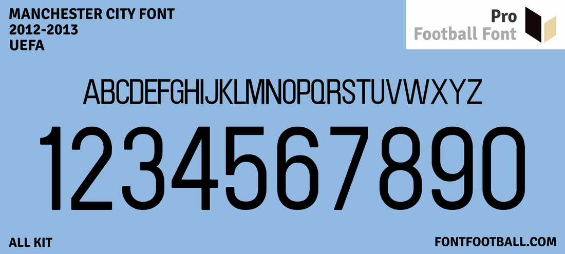Manchester City 2012-2013 Font – Pro Football Font
