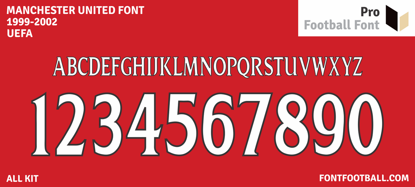Manchester United 1999-2002 Font – Pro Football Font
