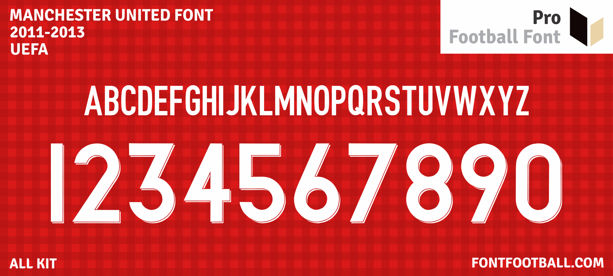 Manchester United 2011-2013 Font – Pro Football Font