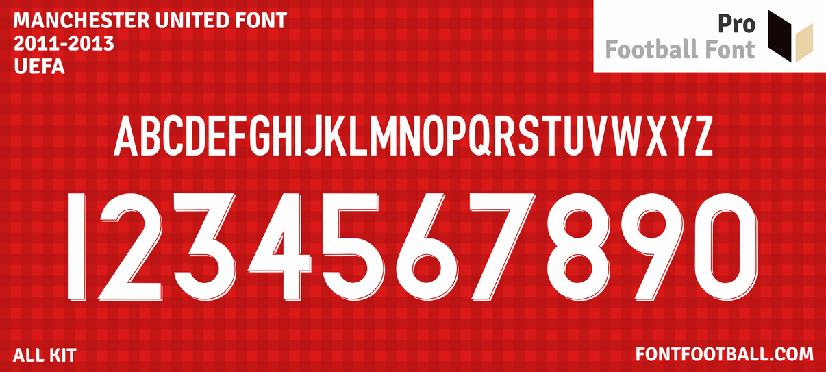 Manchester United 2011-2013 Font – Pro Football Font
