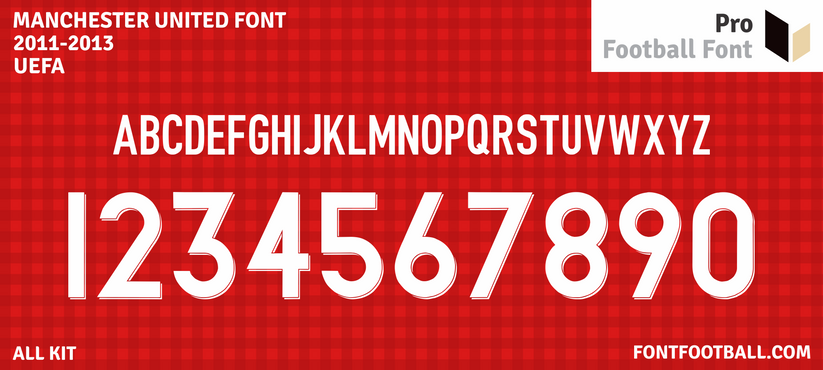 Manchester United 2011-2013 Font – Pro Football Font