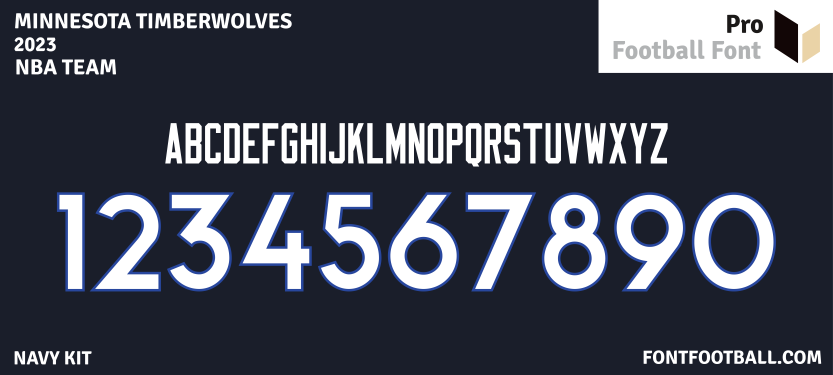 NBA Minnesota Timberwolves 2023 Font – Pro Football Font