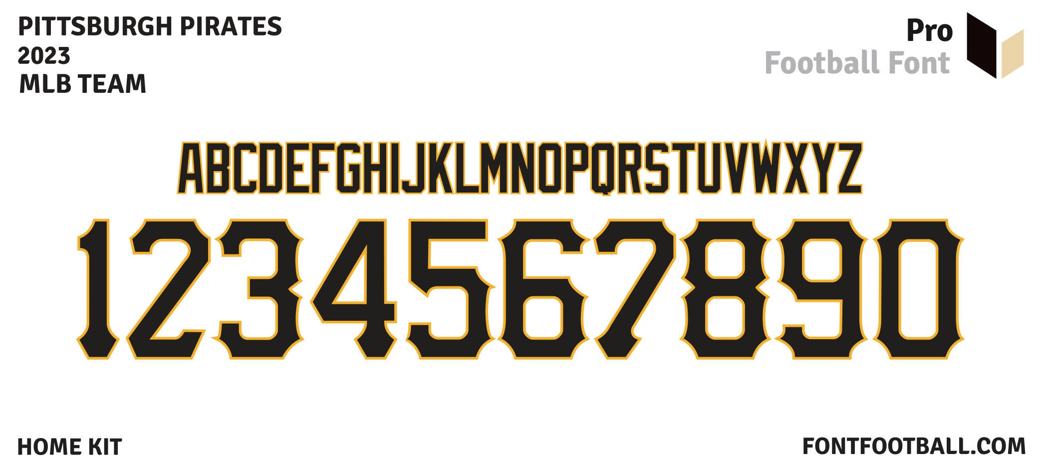 MLB Pitssburgh Pirates 2023 Font – Pro Football Font
