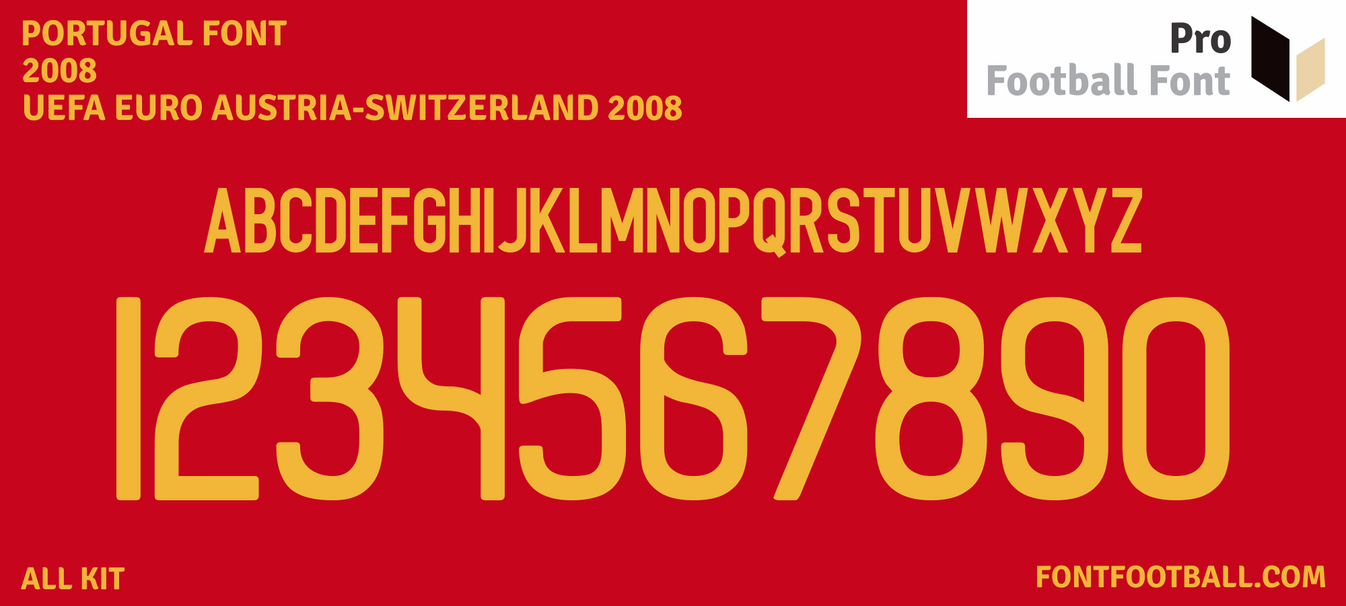 Portugal Euro 2008 Font – Pro Football Font